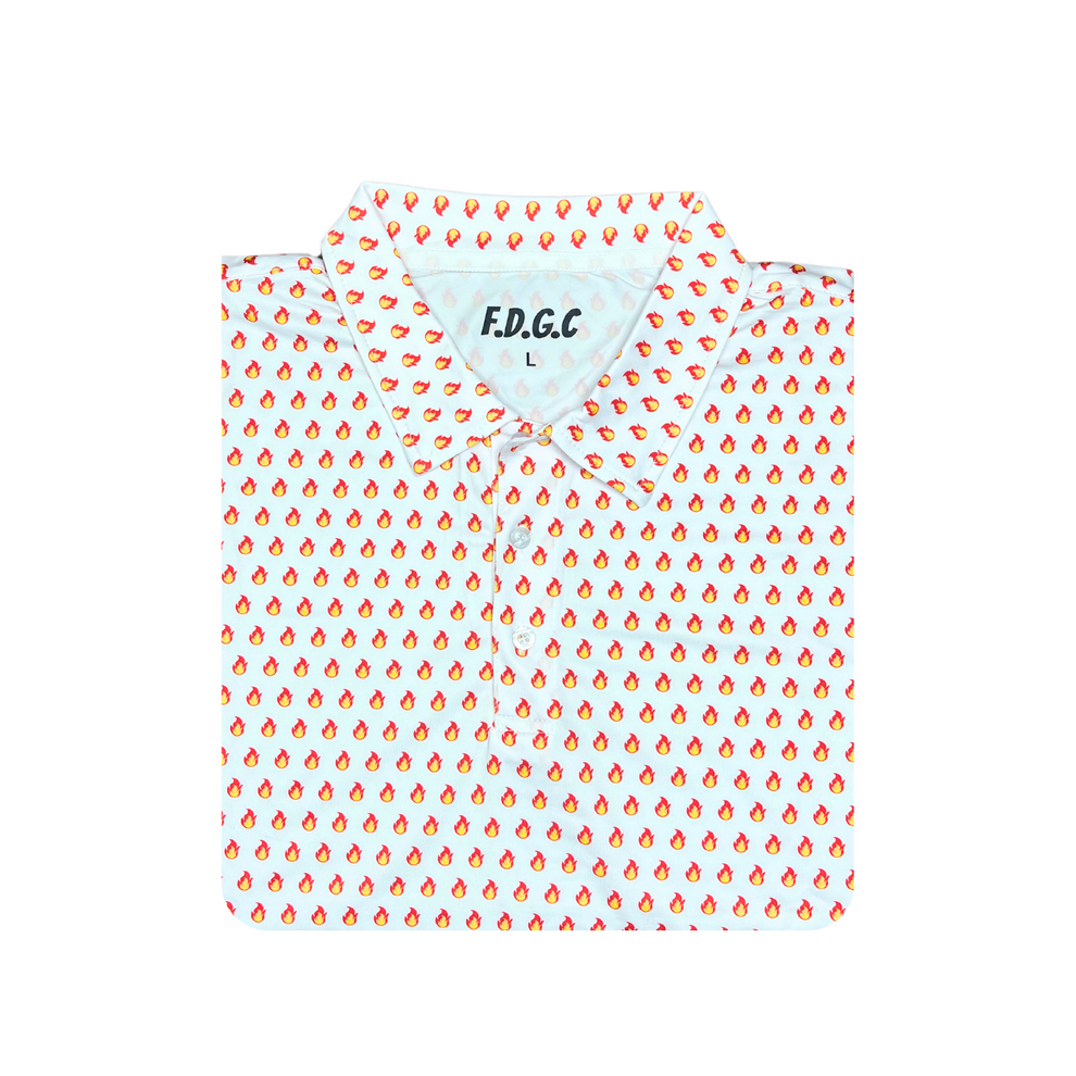 White Mini Fire Polo – Fire Dept Golf Co.